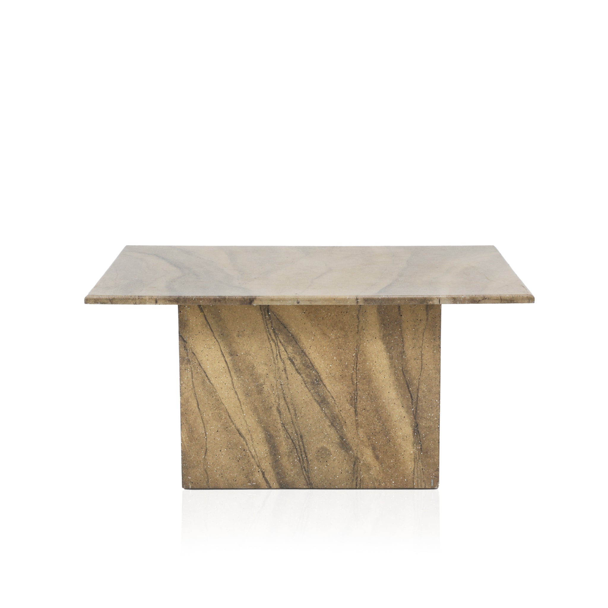 Tan Faux Marble Coffee Table - Gil & Roy Props