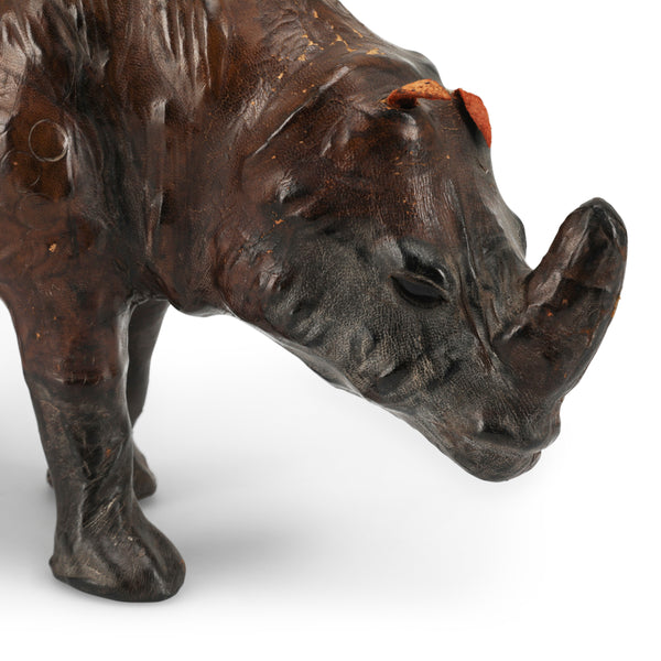 Distressed Brown Leather Rhino - Gil & Roy Props
