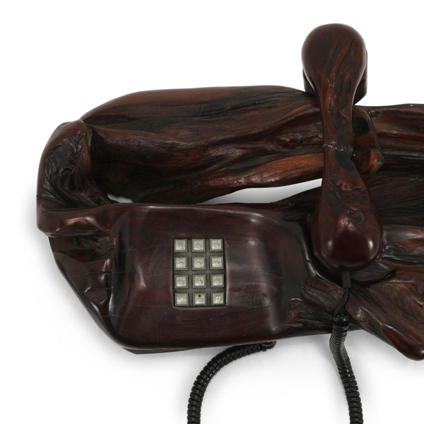 Dark Wood Slab Phone - Gil & Roy Props