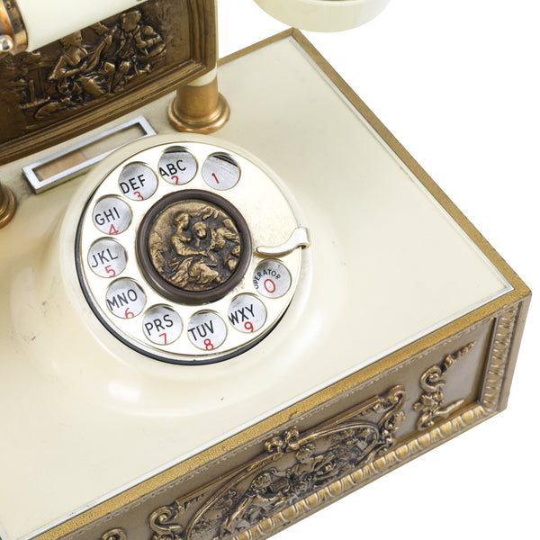 Gold & White Rococo Rotary Phone - Gil & Roy Props