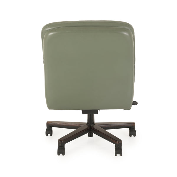 Seafoam Green Leather Office Chair - Gil & Roy Props