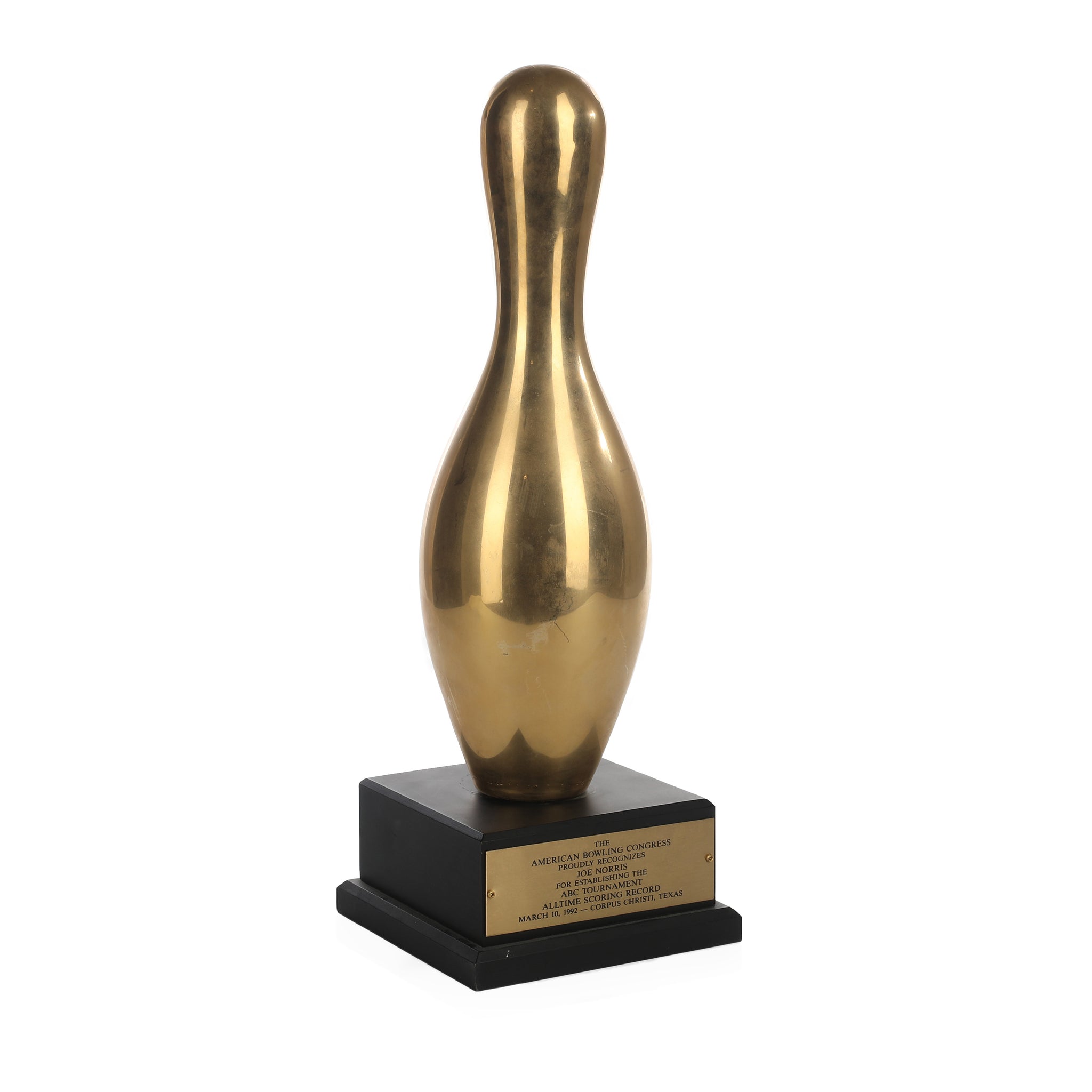 Big Gold Bowling Pin Trophy - Gil & Roy Props