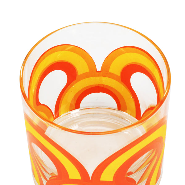 Orange Yellow Wavey Retro Drinking Glasses - Gil & Roy Props