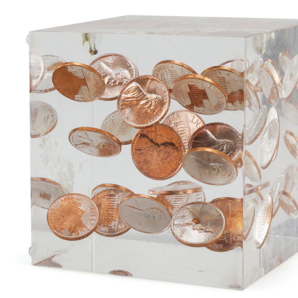 Penny Cube Paperweight (A+D) - Gil & Roy Props