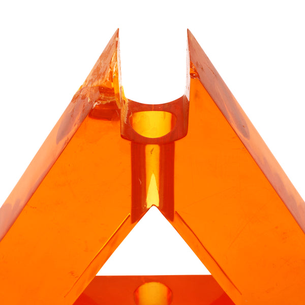 Orange Acrylic Triangle Sculpture - Gil & Roy Props