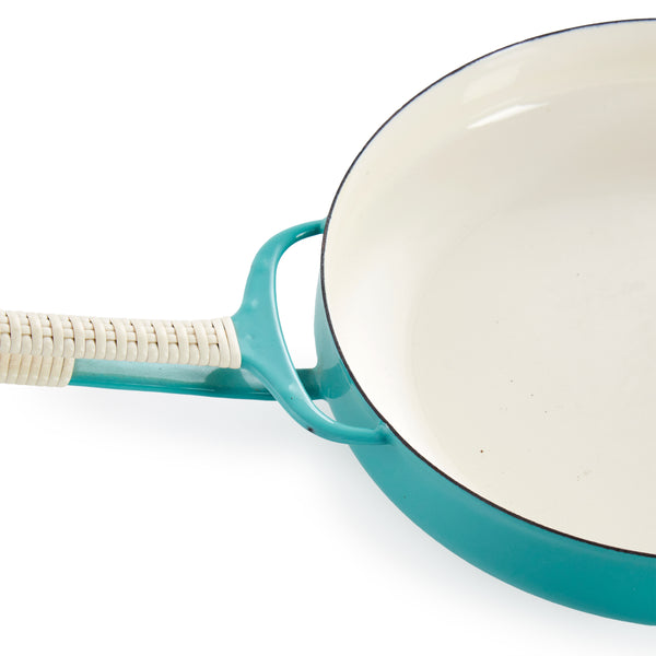 Aqua Mid Century Metal Frying Pan - Gil & Roy Props
