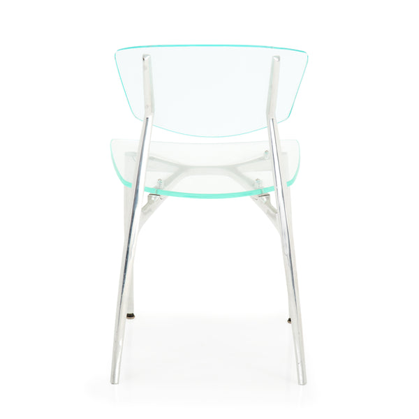 Clear Acrylic and Chrome Chair - Gil & Roy Props