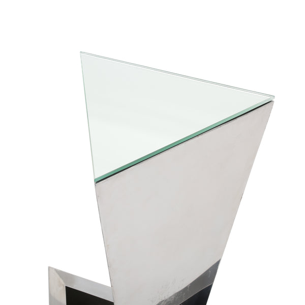 Triangular Chrome Fountain - Gil & Roy Props