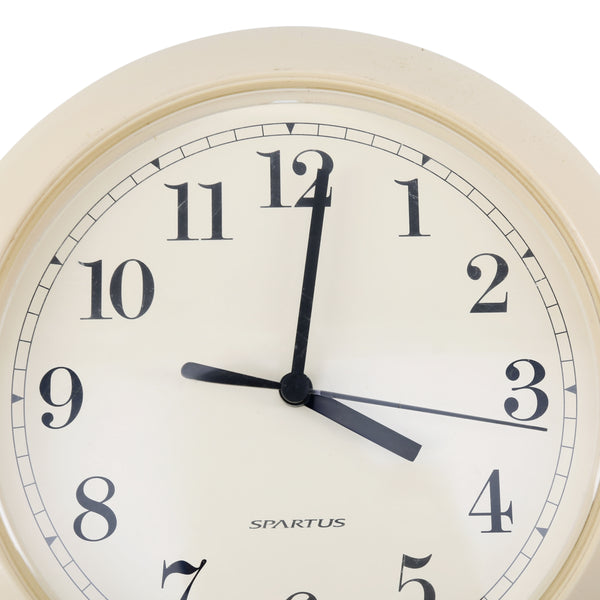 Tan Spartus Wall Clock - Gil & Roy Props