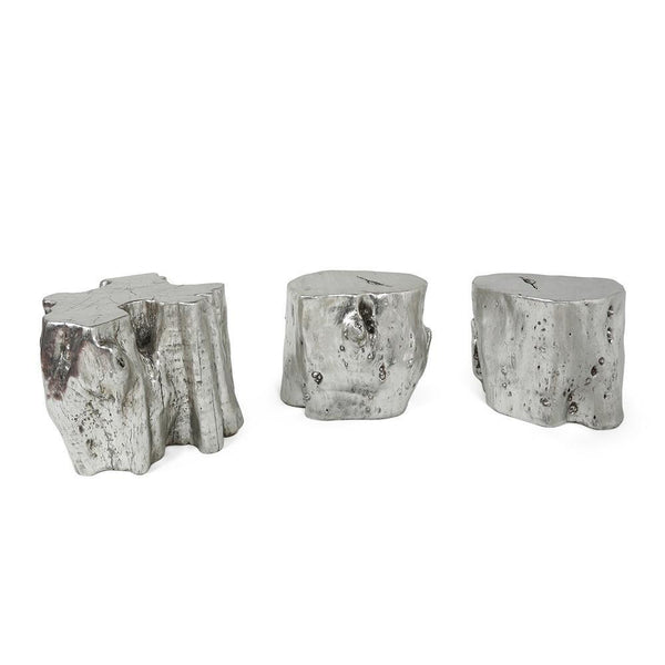 Silver Wood Stump - Large - Gil & Roy Props