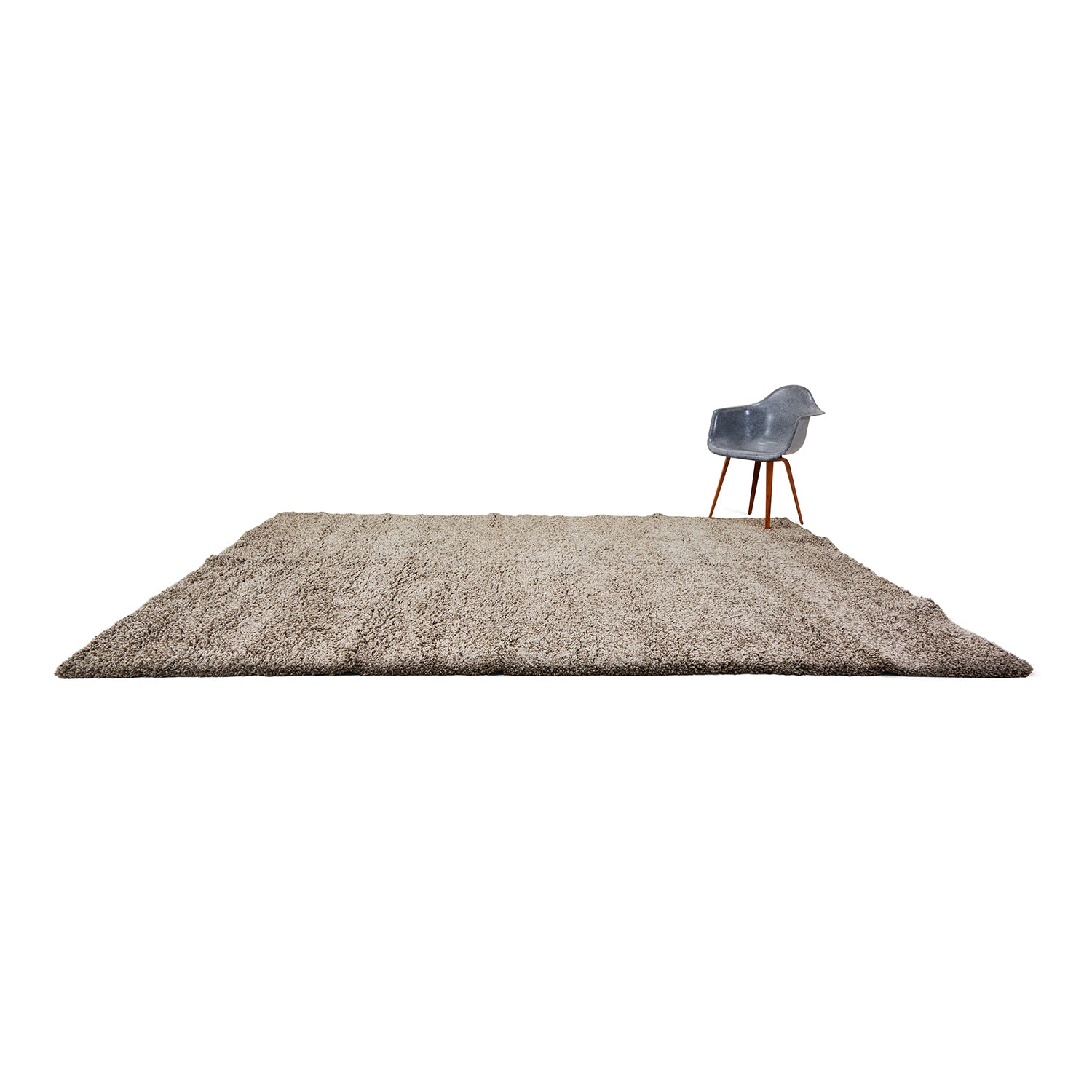Large Taupe High Pile Rug - Gil & Roy Props
