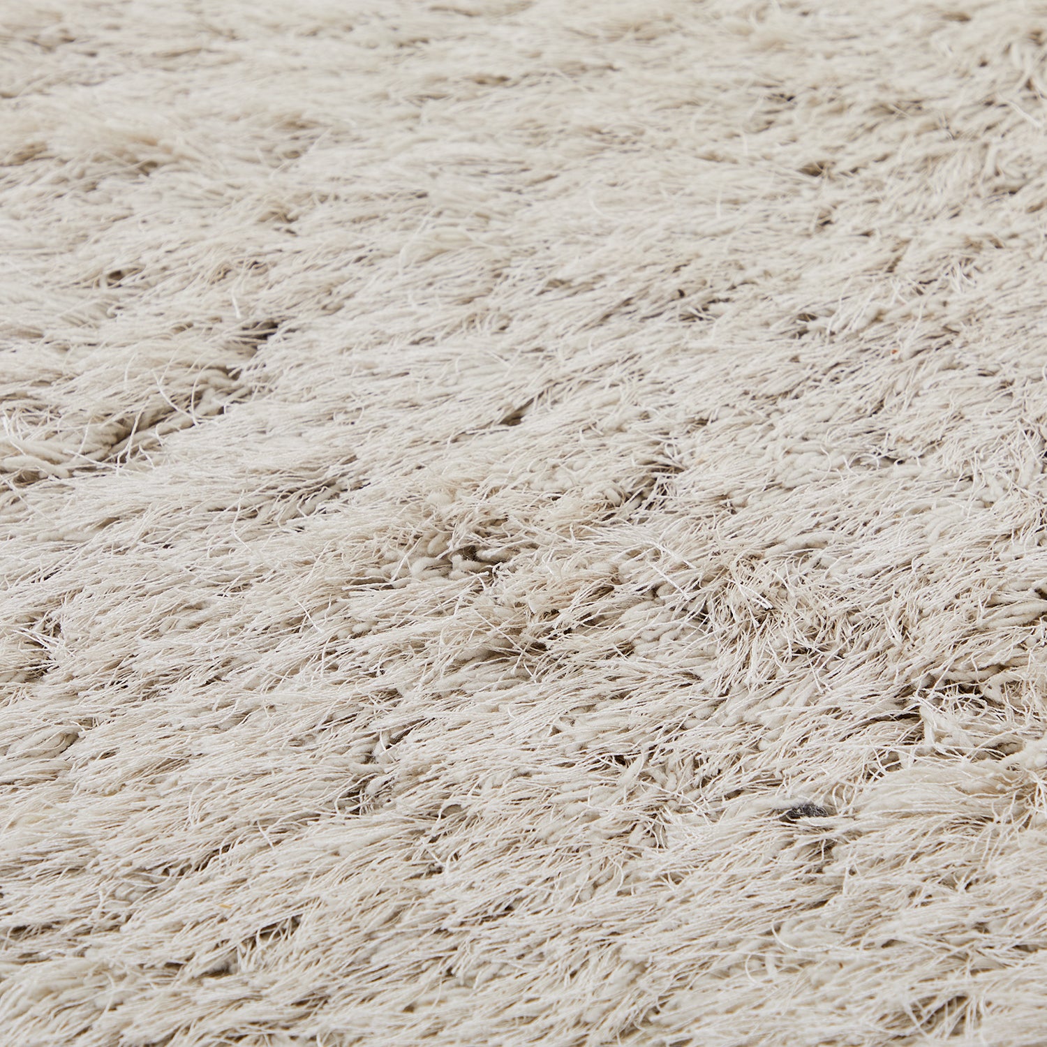 Large Modern Beige Fibers Shag Rug - Gil & Roy Props