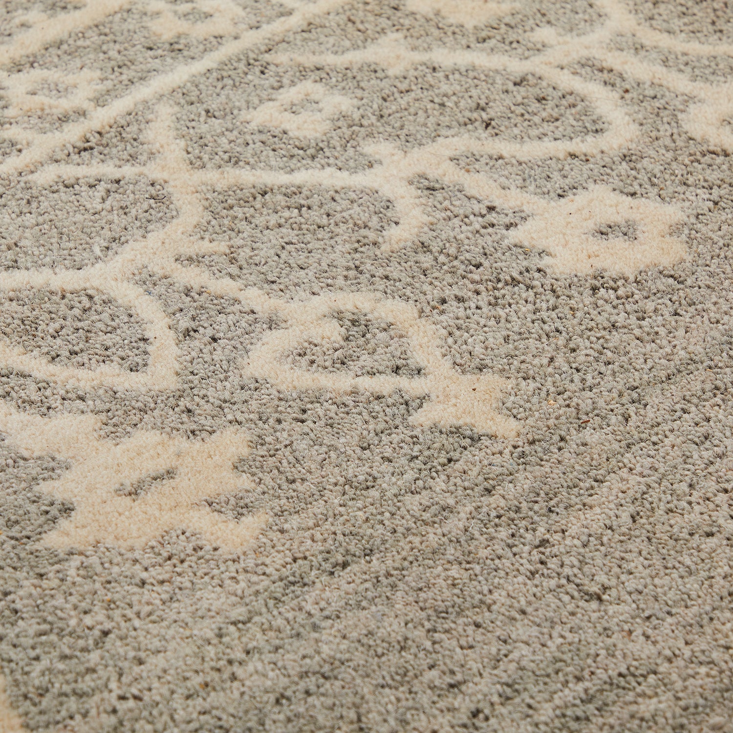 Large Grey Persian Rug with Floral Accents - Gil & Roy Props