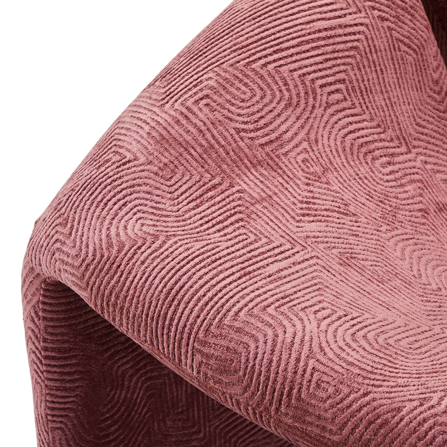 Pink Mauve Textured Fabric Paulin Lounge Chair - Gil & Roy Props