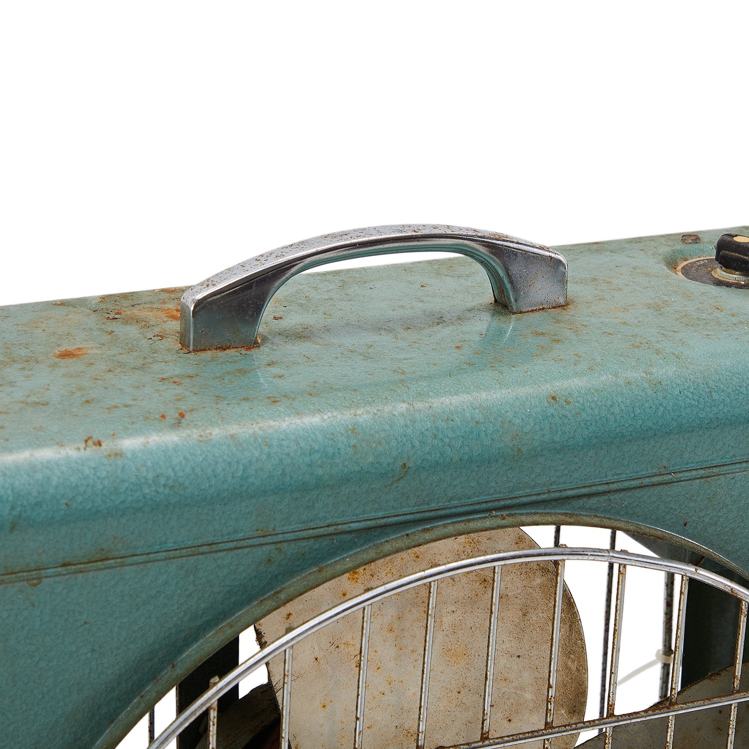 Rustic Teal Box Fan - Gil & Roy Props