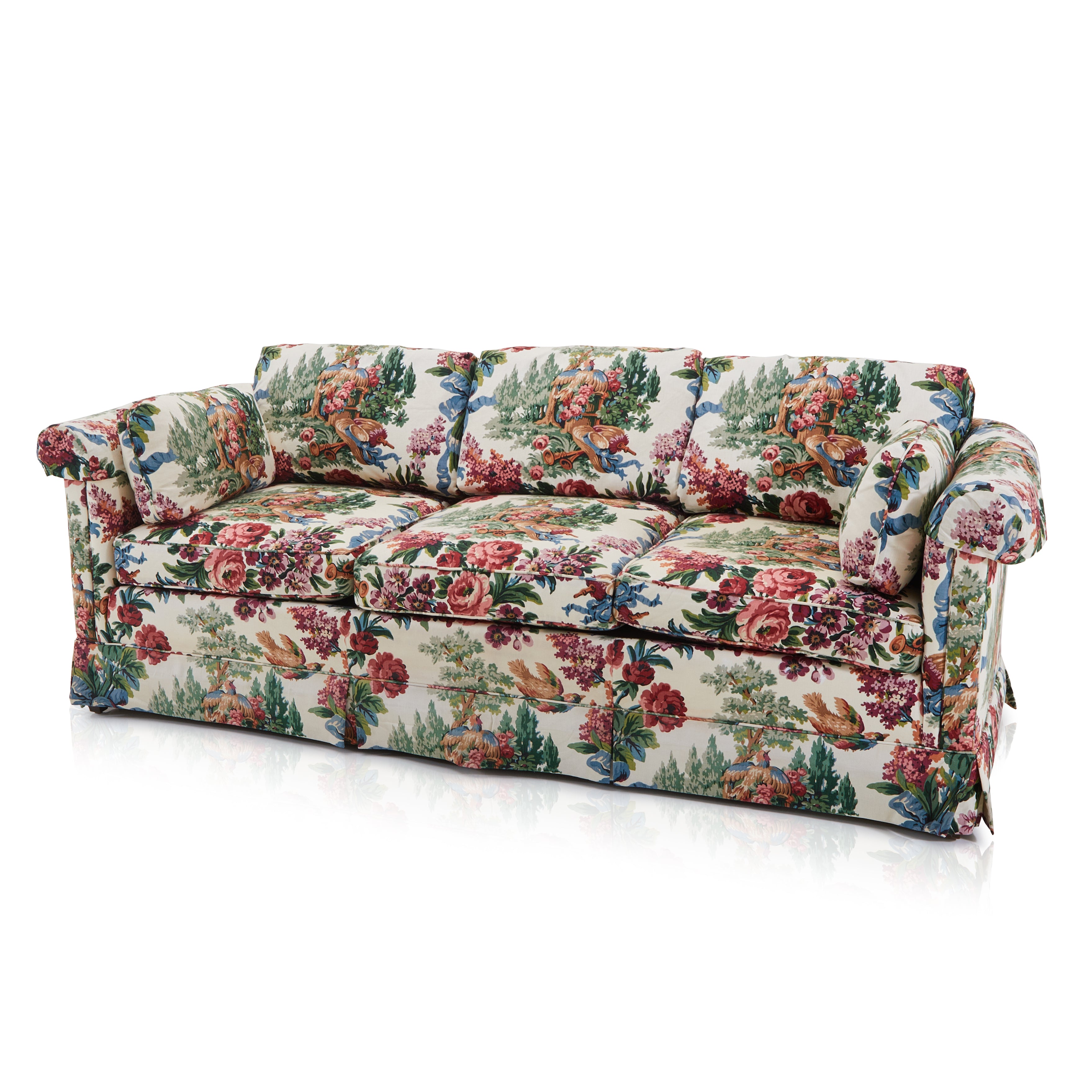 floral covered sofas