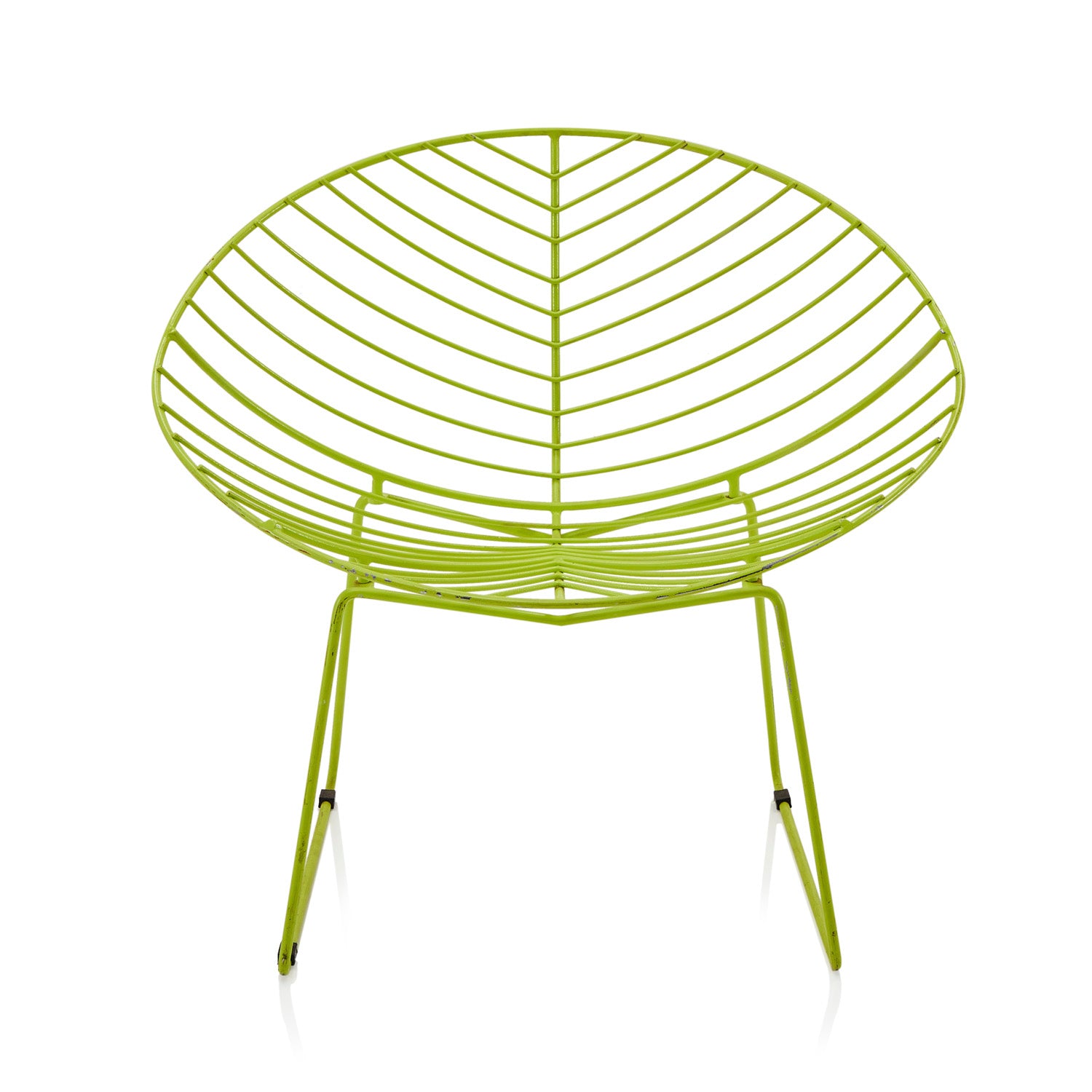 Green Modern Wire Outdoor Chair - Gil & Roy Props
