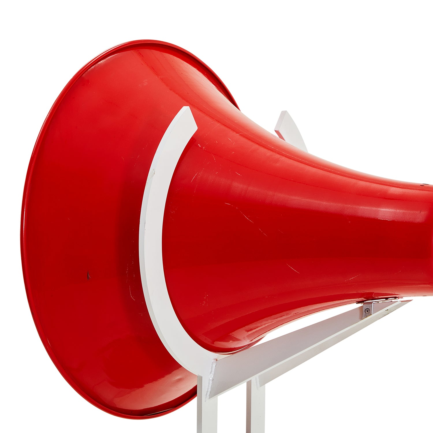 Giant Metal Red & White Standing Loudspeaker - Gil & Roy Props
