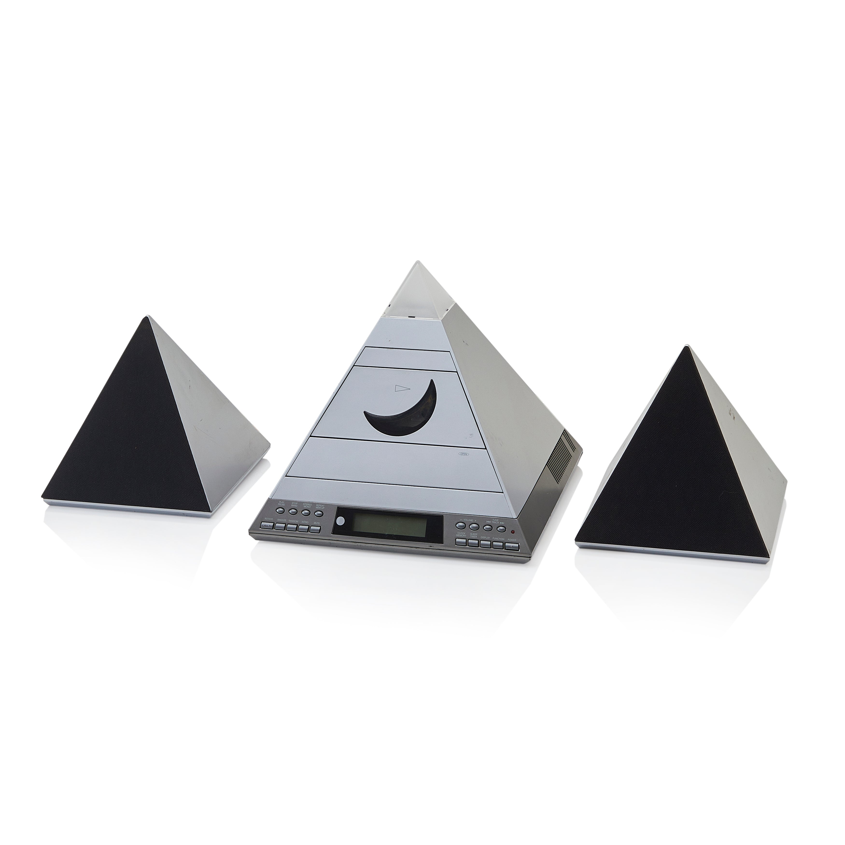 Silver Pyramid Stereo & Speakers - Gil & Roy Props