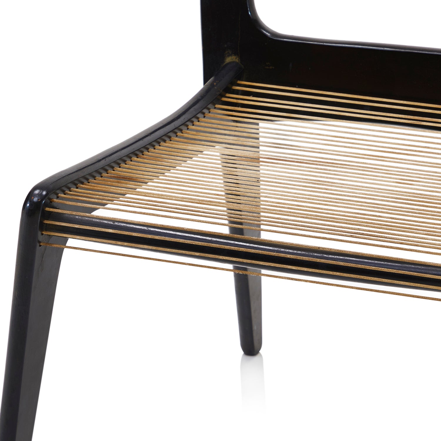 Black & Tan Modern String Side Chair - Gil & Roy Props