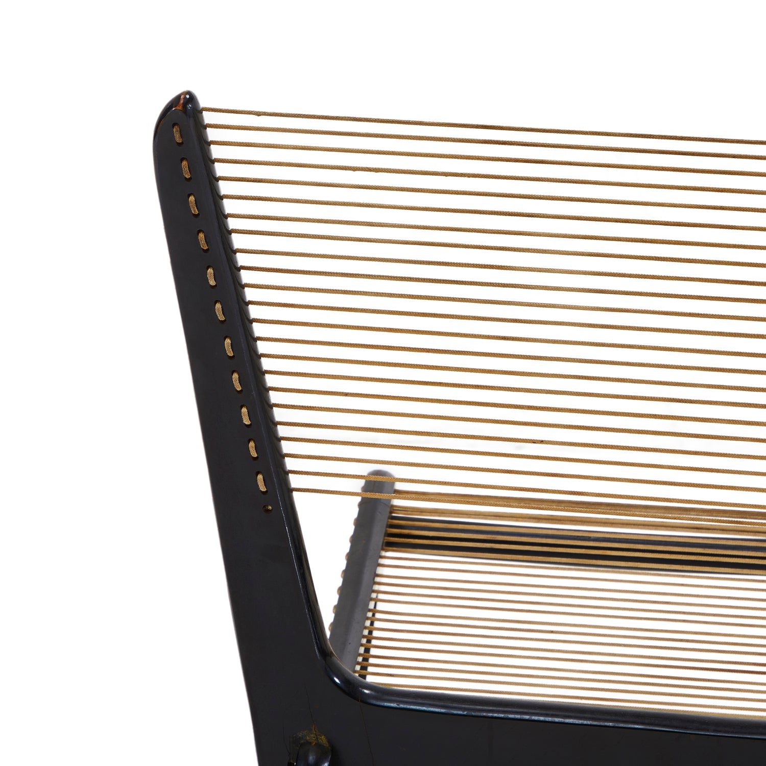 Black & Tan Modern String Side Chair - Gil & Roy Props