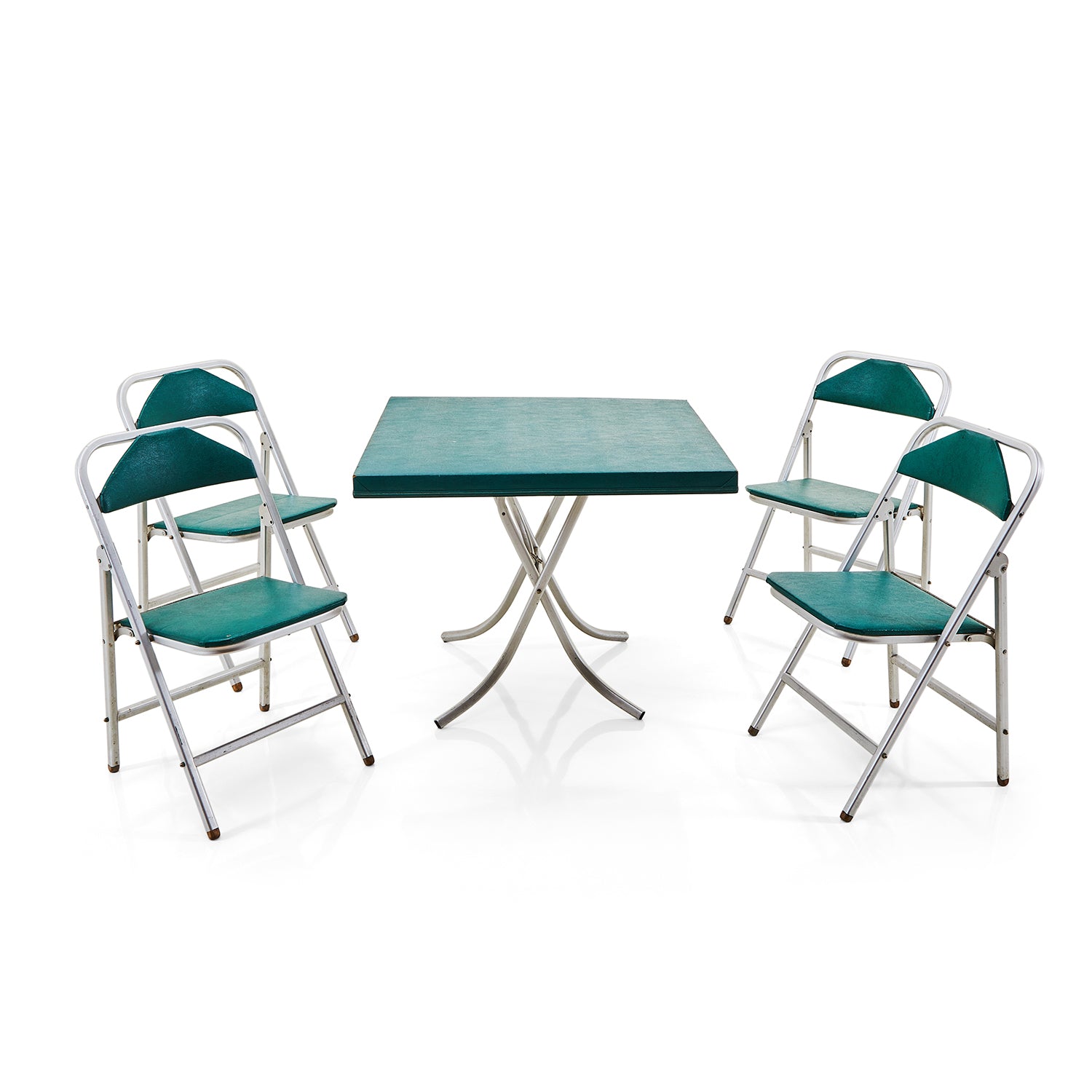 Green Folding Card Table Chair - Gil & Roy Props