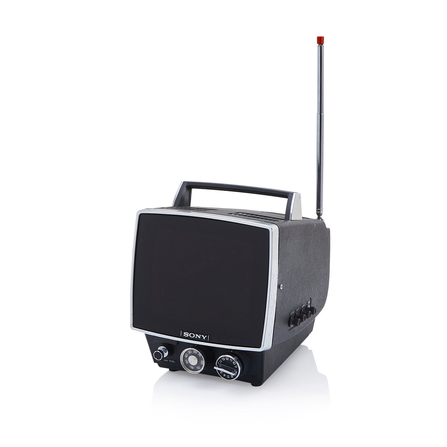 Silver Sony Solid State Portable Television - Gil & Roy Props