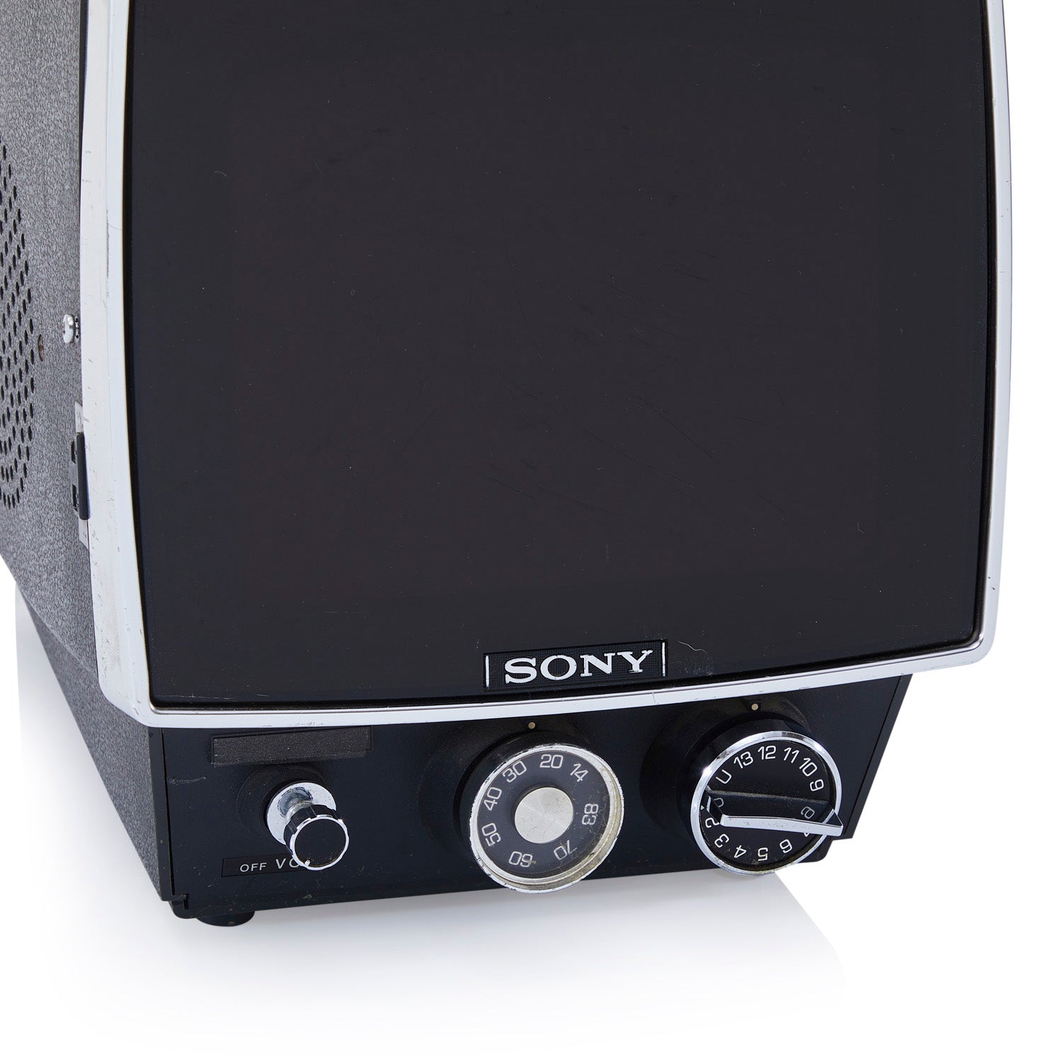 Silver Sony Solid State Portable Television - Gil & Roy Props