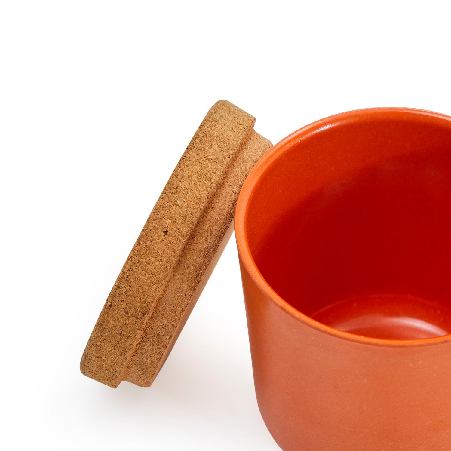 Orange Plastic Container with Cork Lid Small (A+D) - Gil & Roy Props