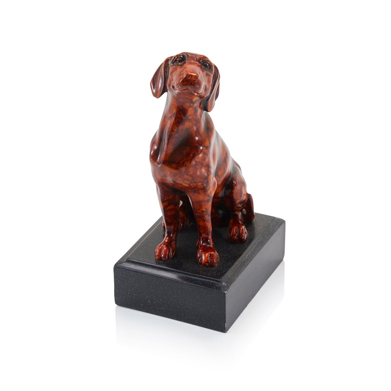 Red Marble Left Facing Dog Sculpture - Gil & Roy Props