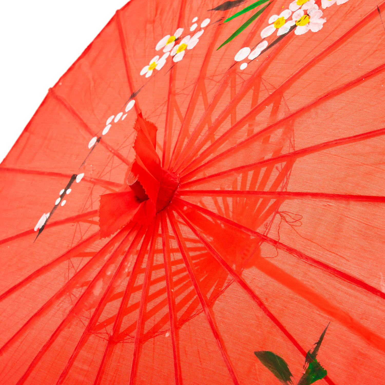 Red Asian Floral Parasol (A+D) - Gil & Roy Props