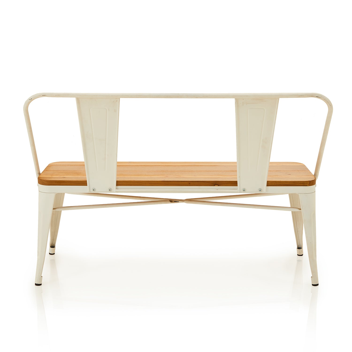 White Industrial Style Bench - Gil & Roy Props