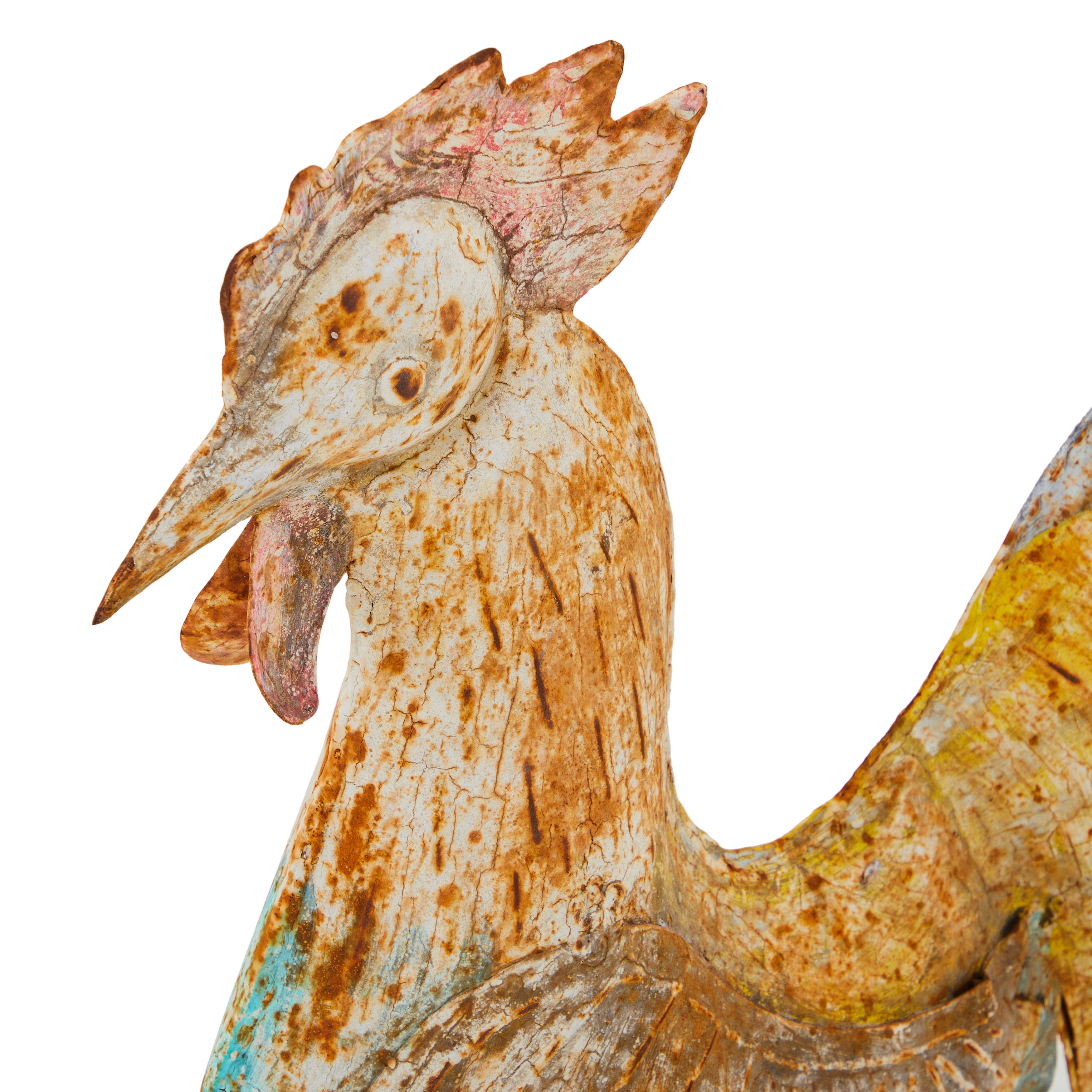 Multi Scrap Metal Rooster Sculpture - Gil & Roy Props