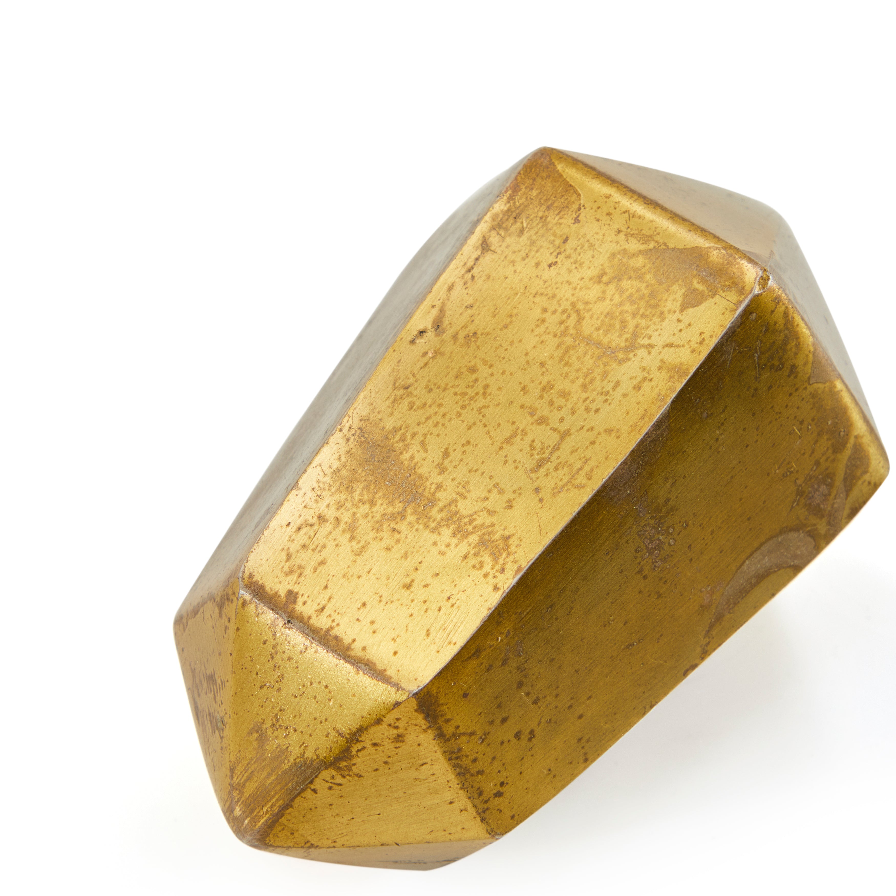 Gold Hexagonal Paperweight (A+D) - Gil & Roy Props