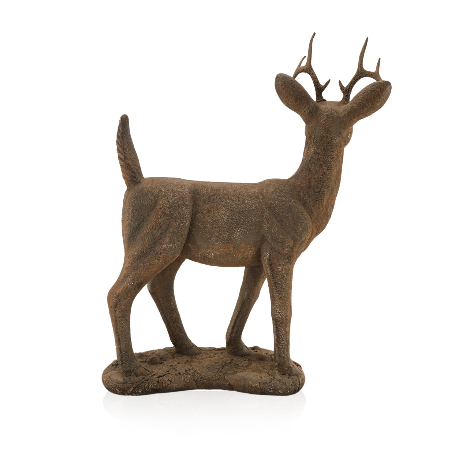 Bronze Metal Standing Deer Sculpture - Gil & Roy Props