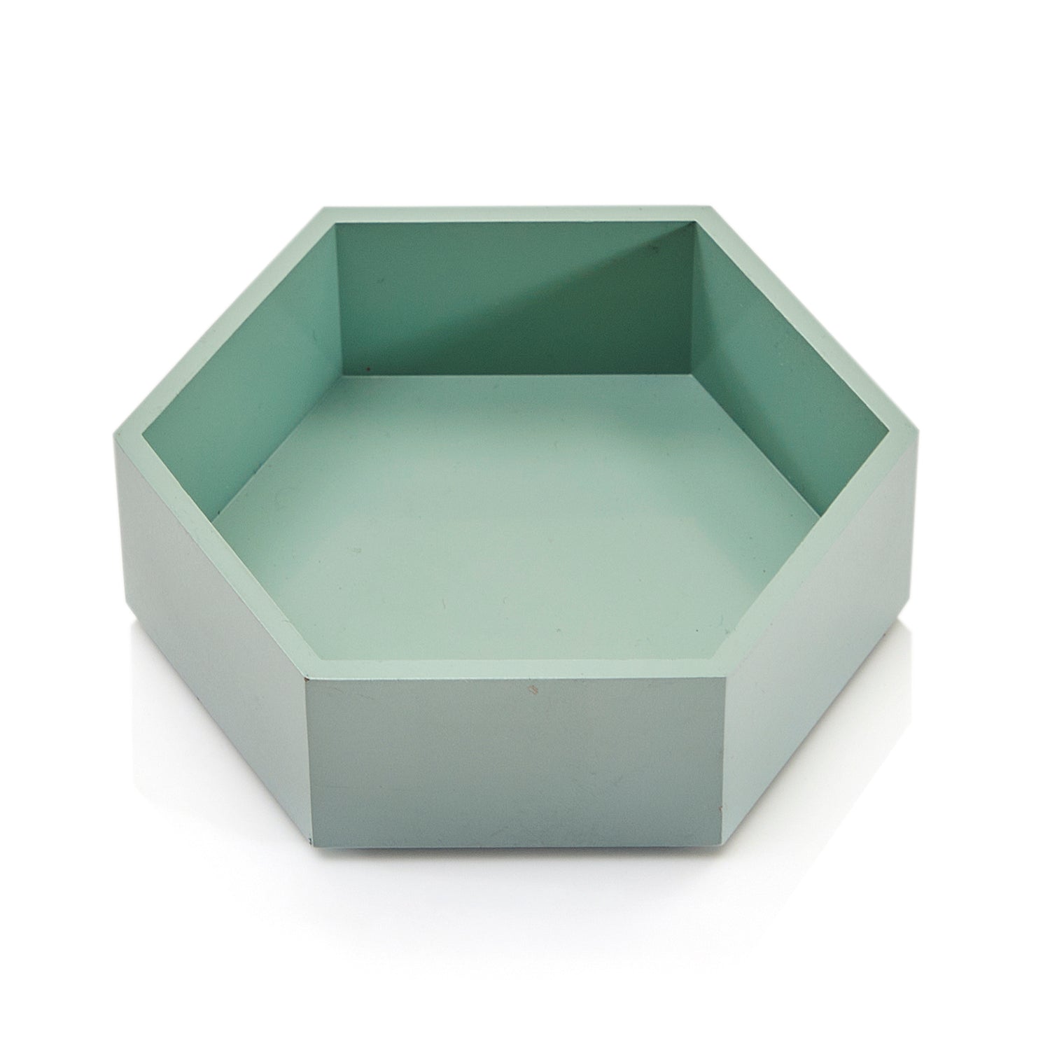 Green Seafoam Small Hexagon Tray (A+D) - Gil & Roy Props