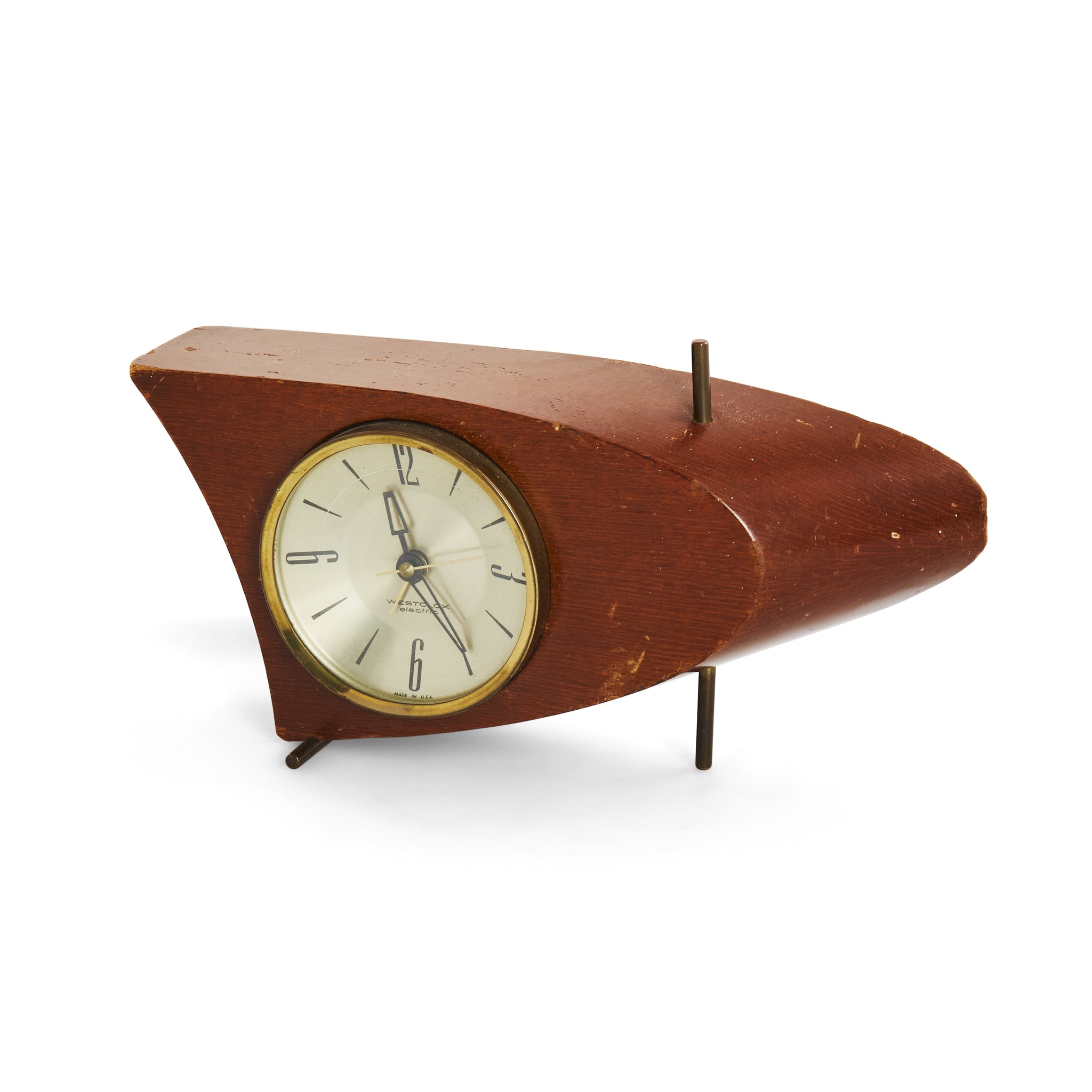 Wooden Curved Westclox Clock - Gil & Roy Props
