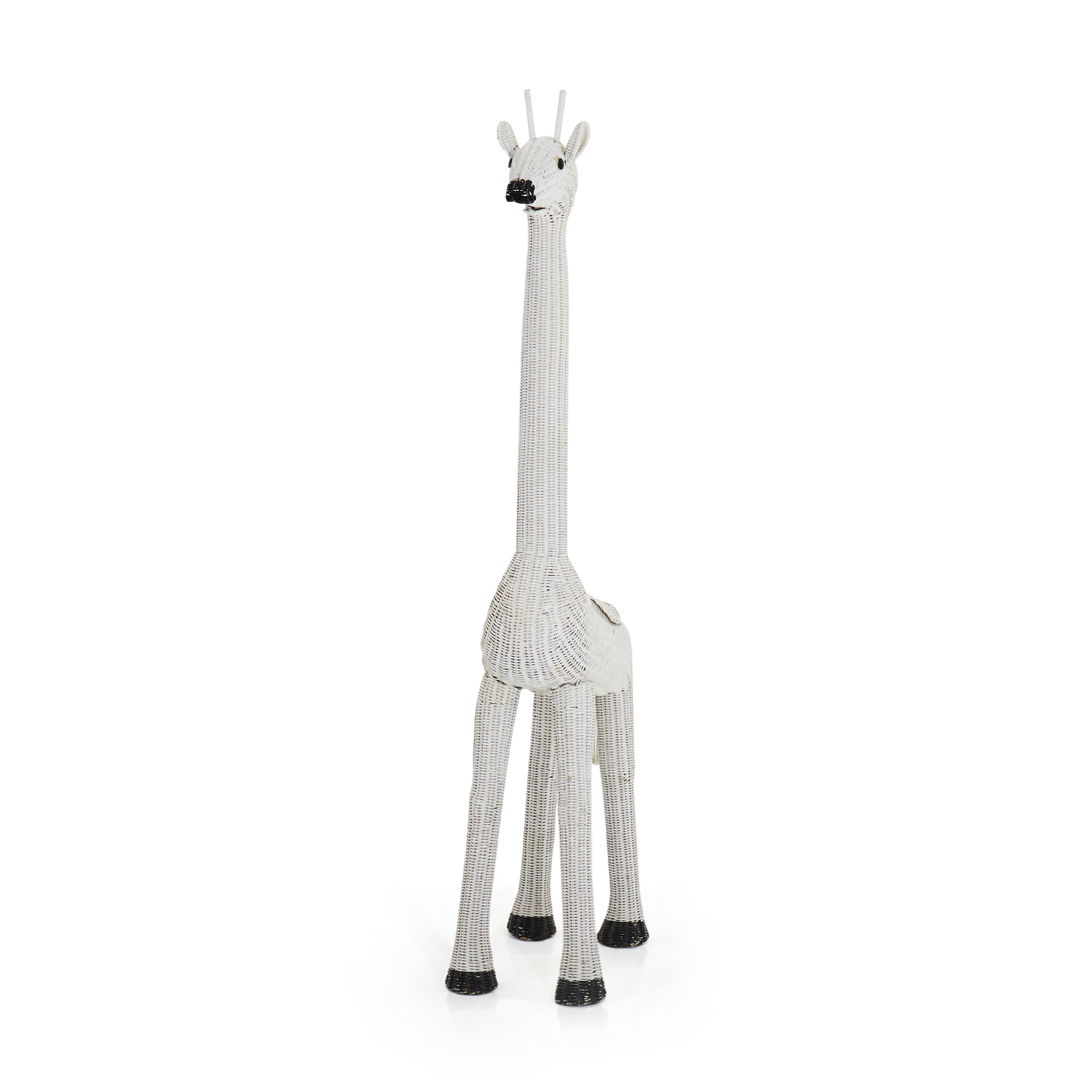 White Wicker Giraffe Floor Sculpture - Gil & Roy Props
