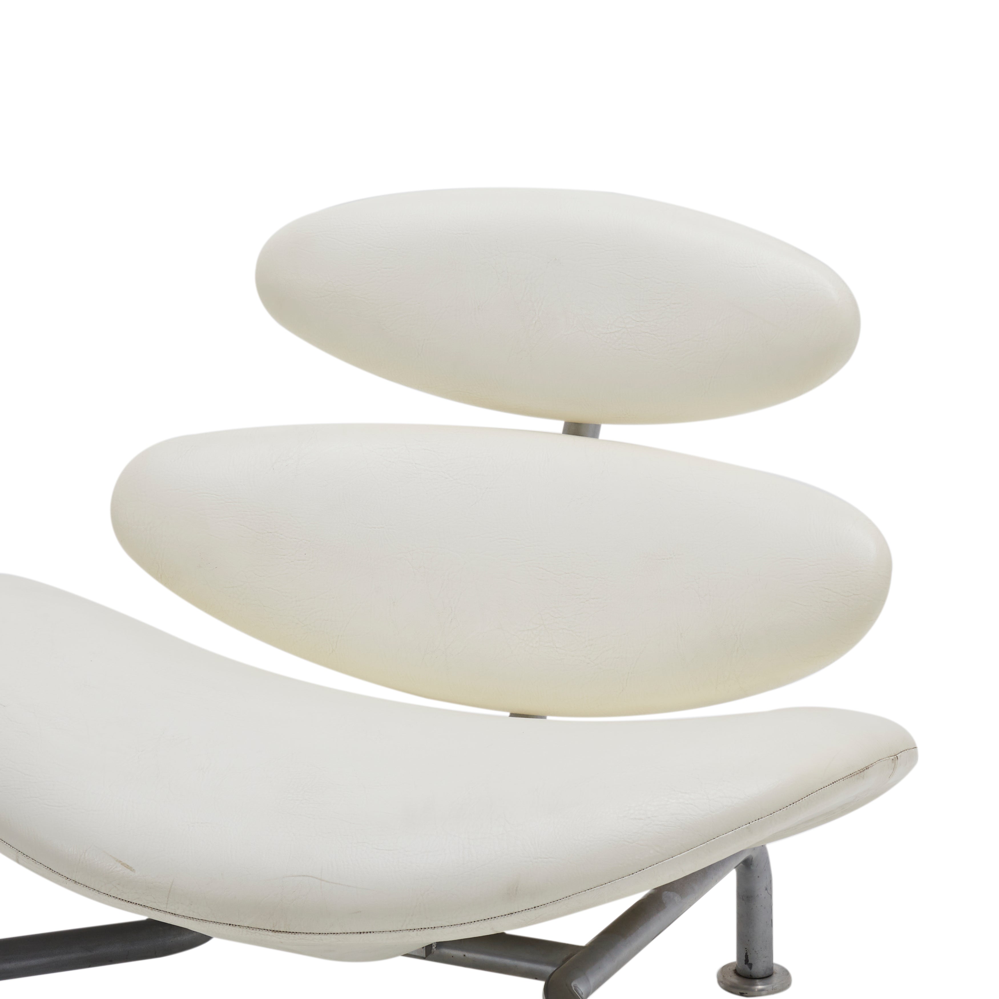 White MIB Chair with Chrome Base - Gil & Roy Props