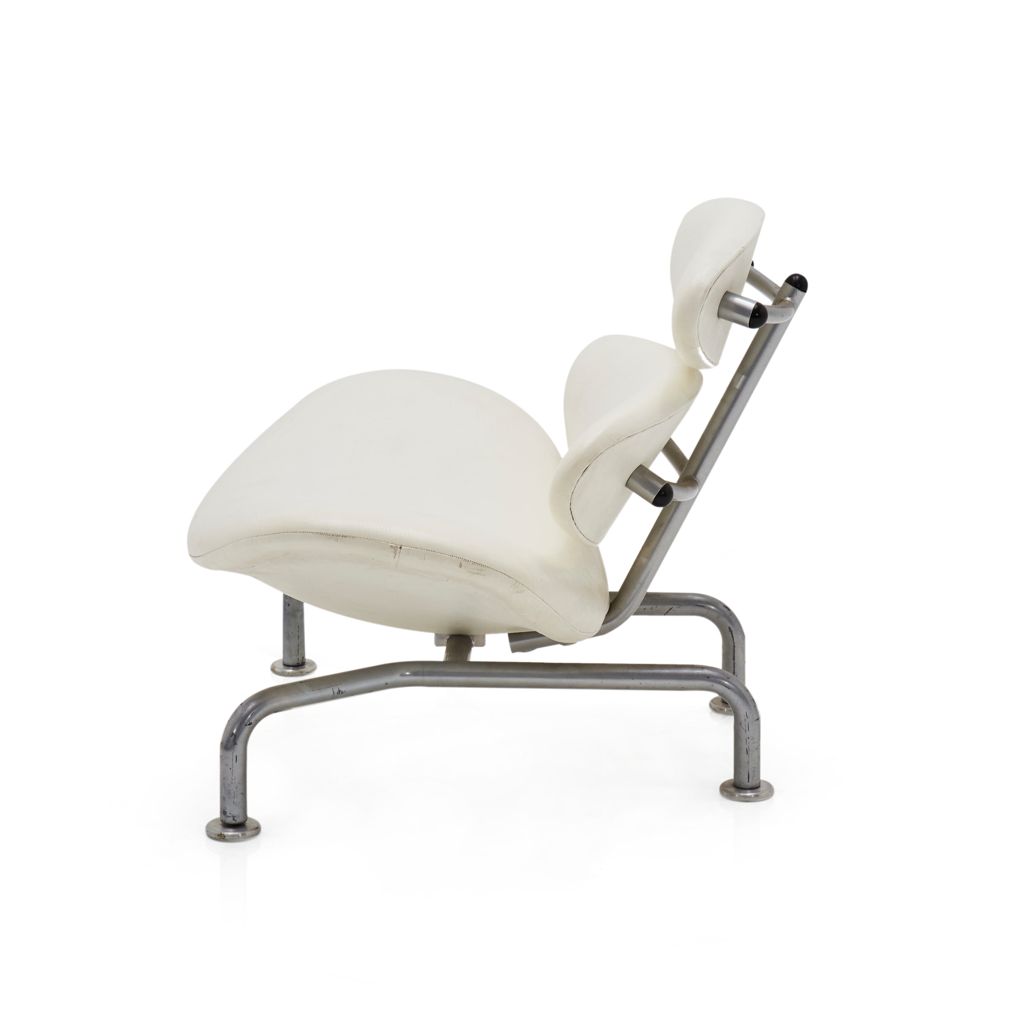 White MIB Chair with Chrome Base - Gil & Roy Props