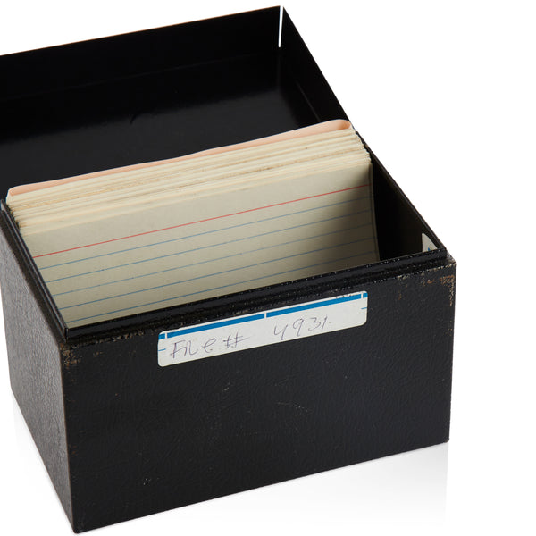 Black Index Card File Box - Gil & Roy Props