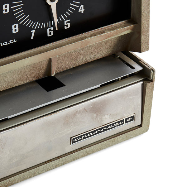 Worn Cream Cincinnati Industrial Punch Clock - Gil & Roy Props