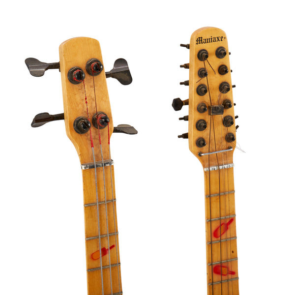 Red Double Neck Electric 12 String Guitar & Bass - Gil & Roy Props
