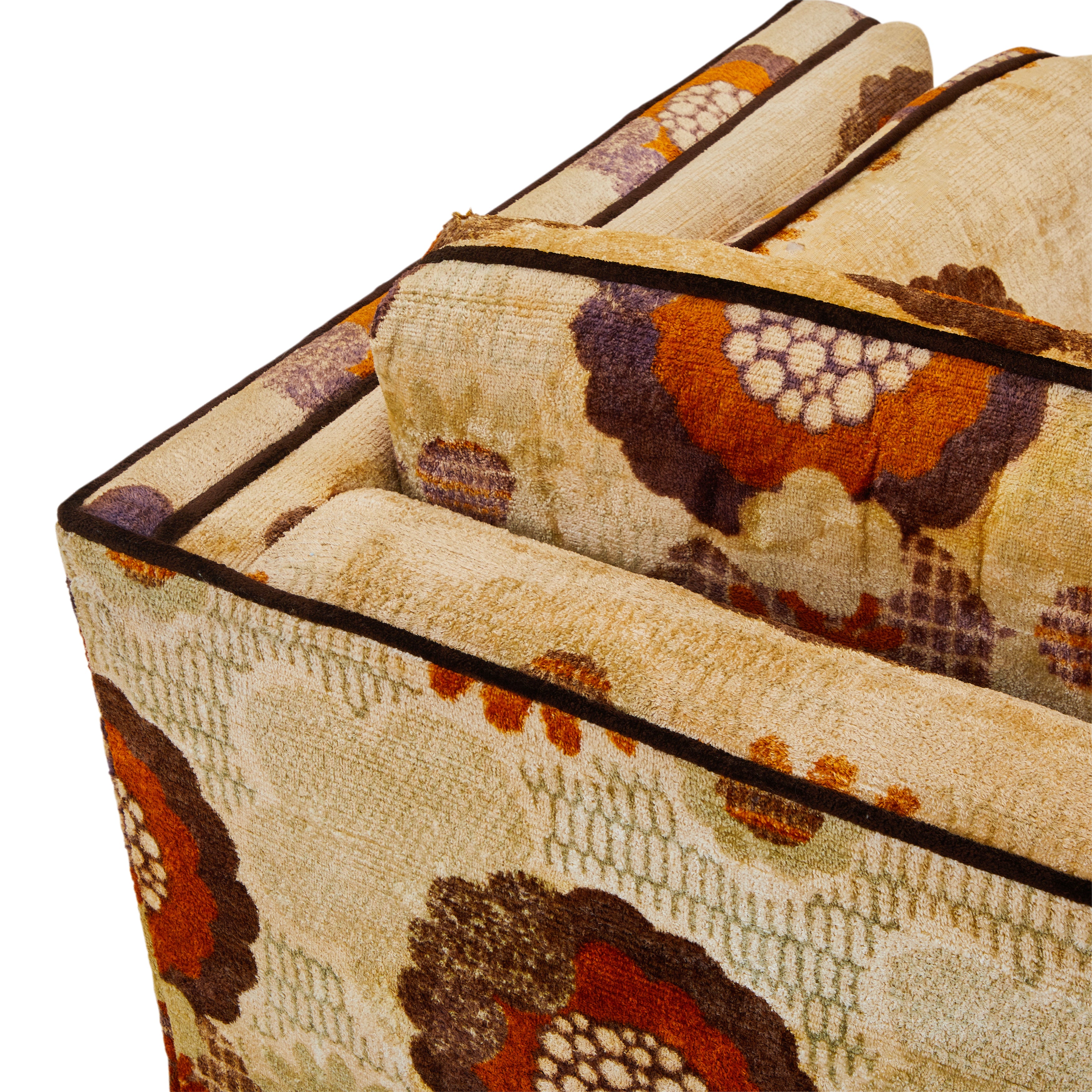 old floral couch pattern