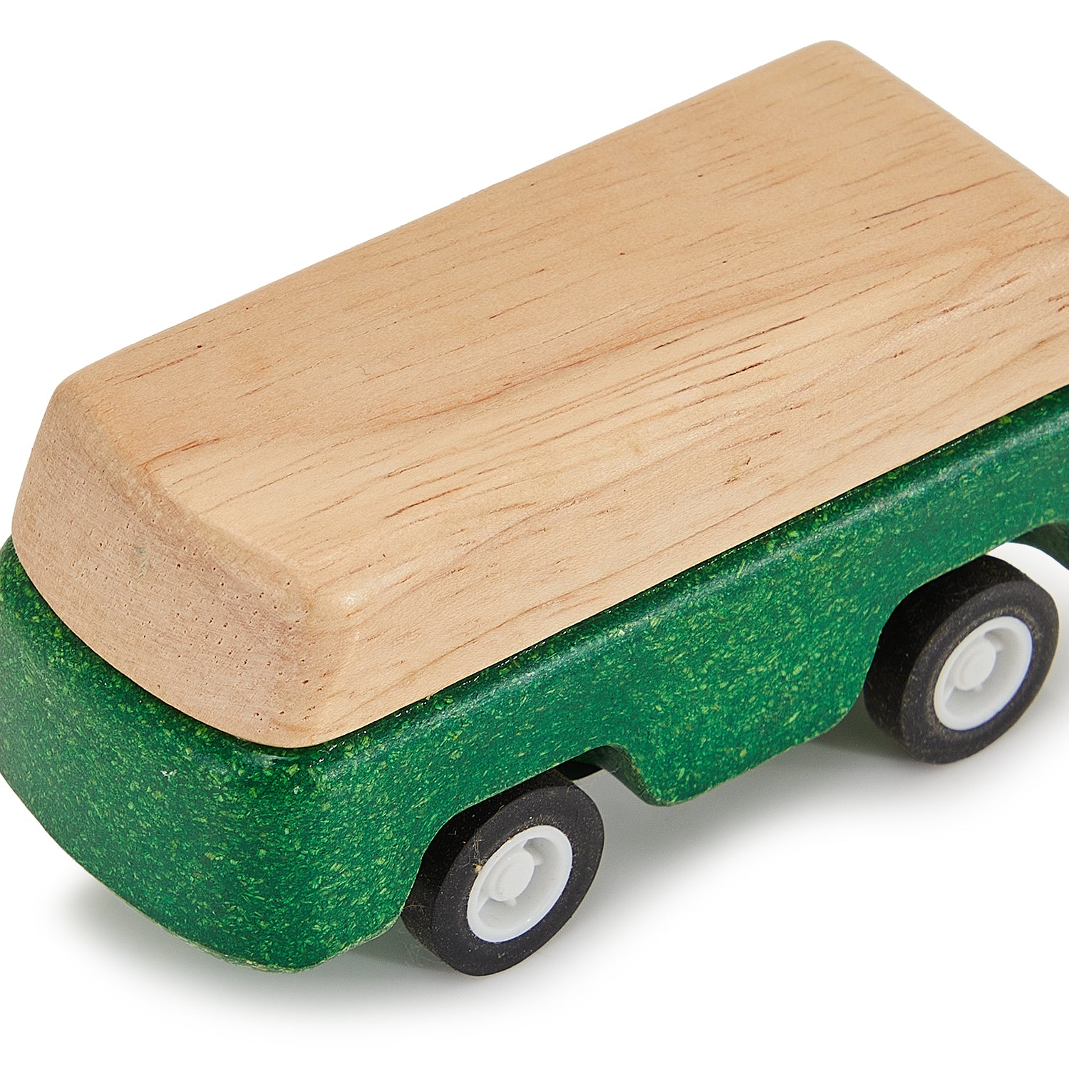 Green Wood Toy Car Bus (A+D) - Gil & Roy Props