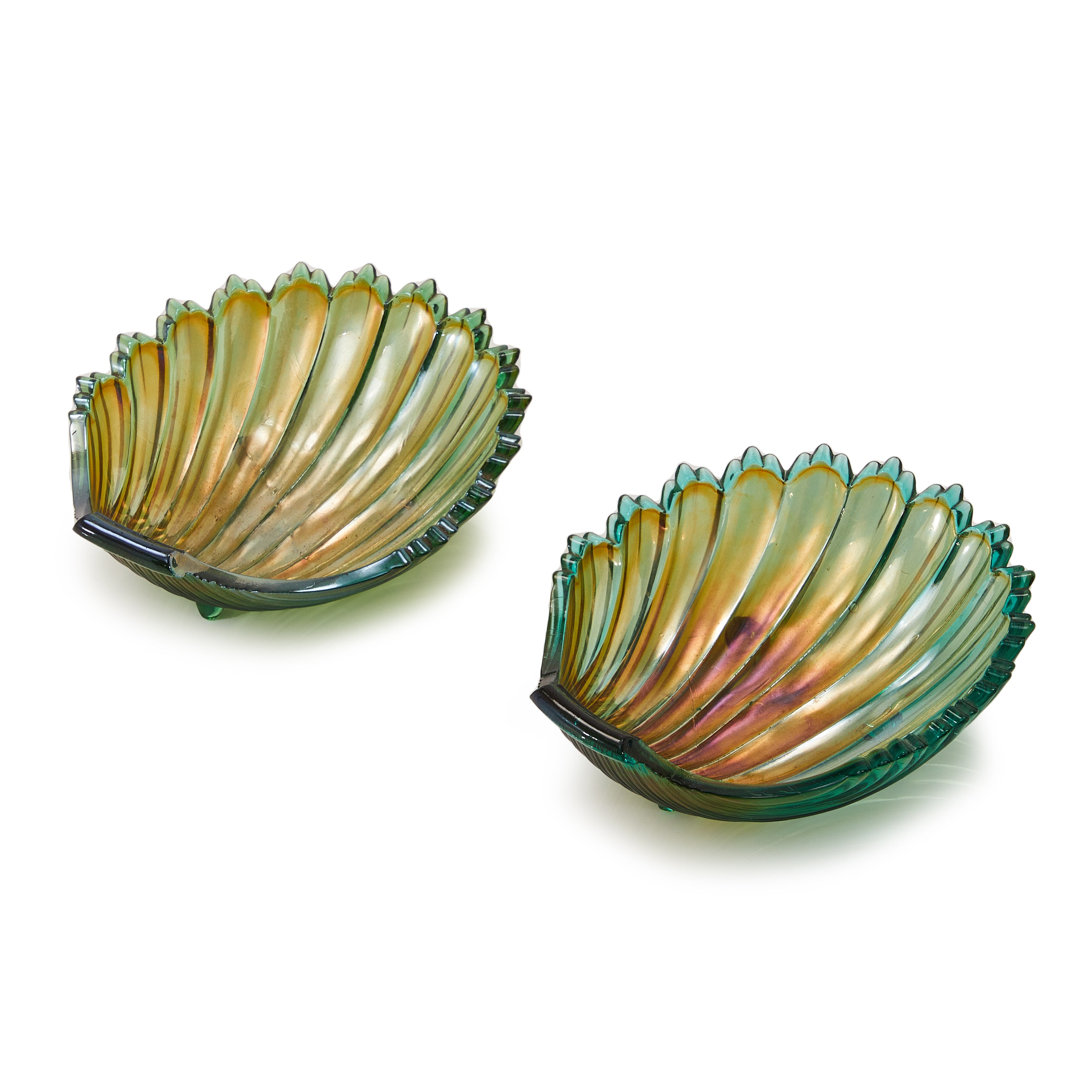 Iridescent Glass Shell Ashtray - Gil & Roy Props