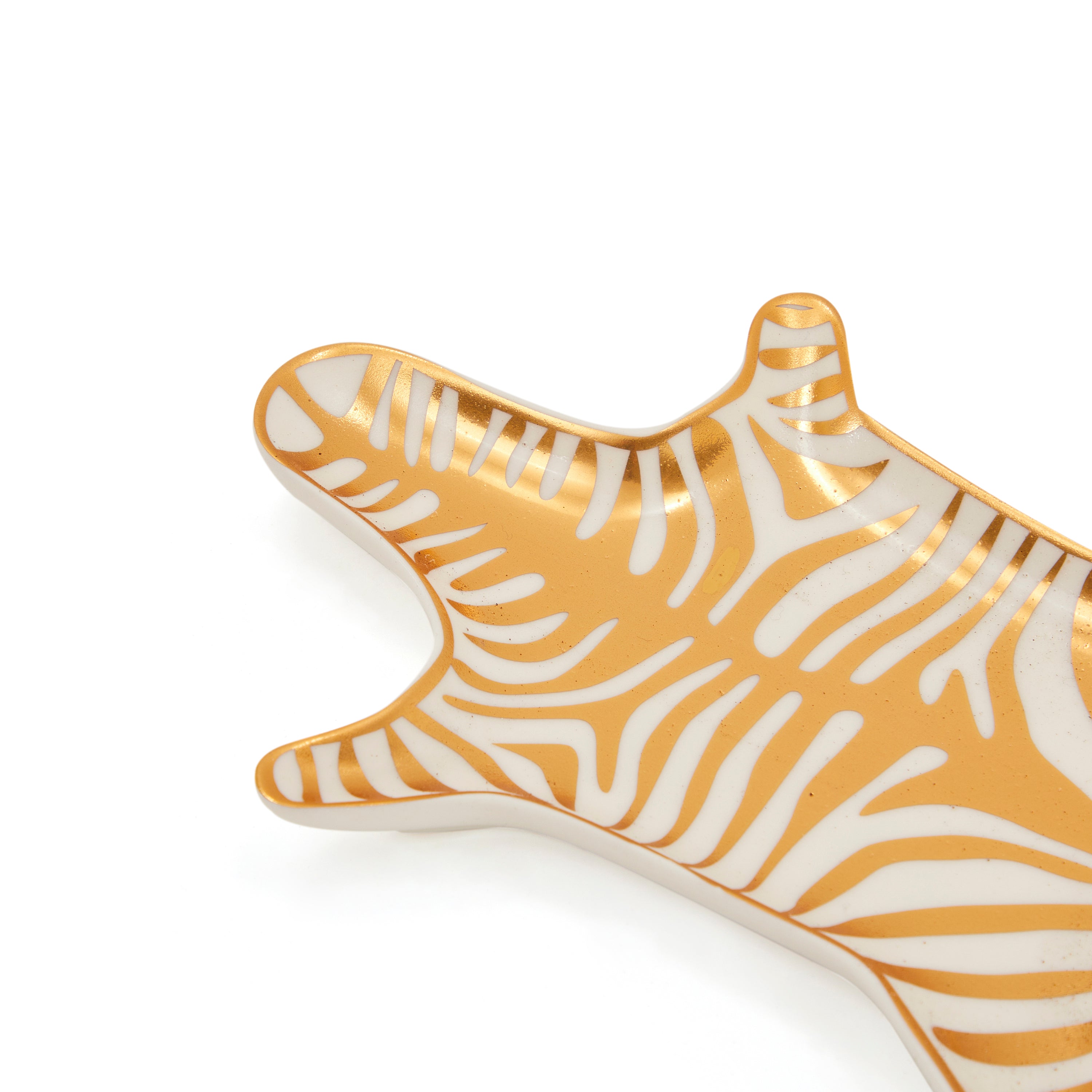 Gold & White Zebra Rug Ashtray (A+D) - Gil & Roy Props