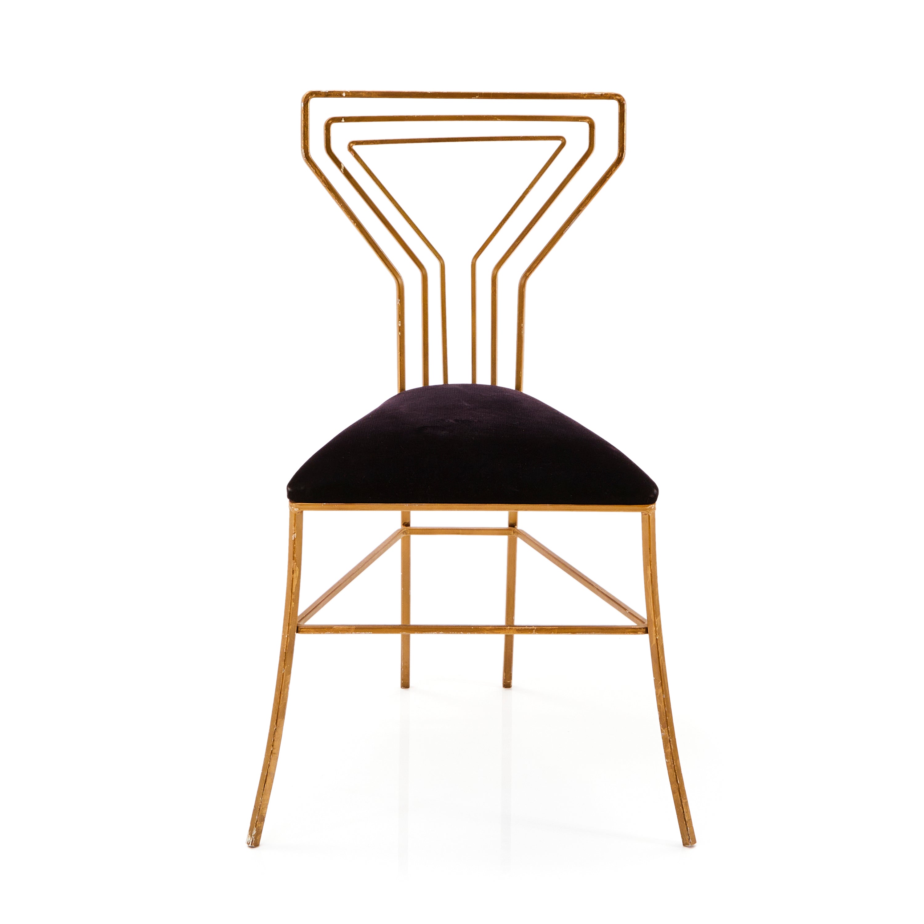 Gold & Black Art Deco Side Chair - Gil & Roy Props