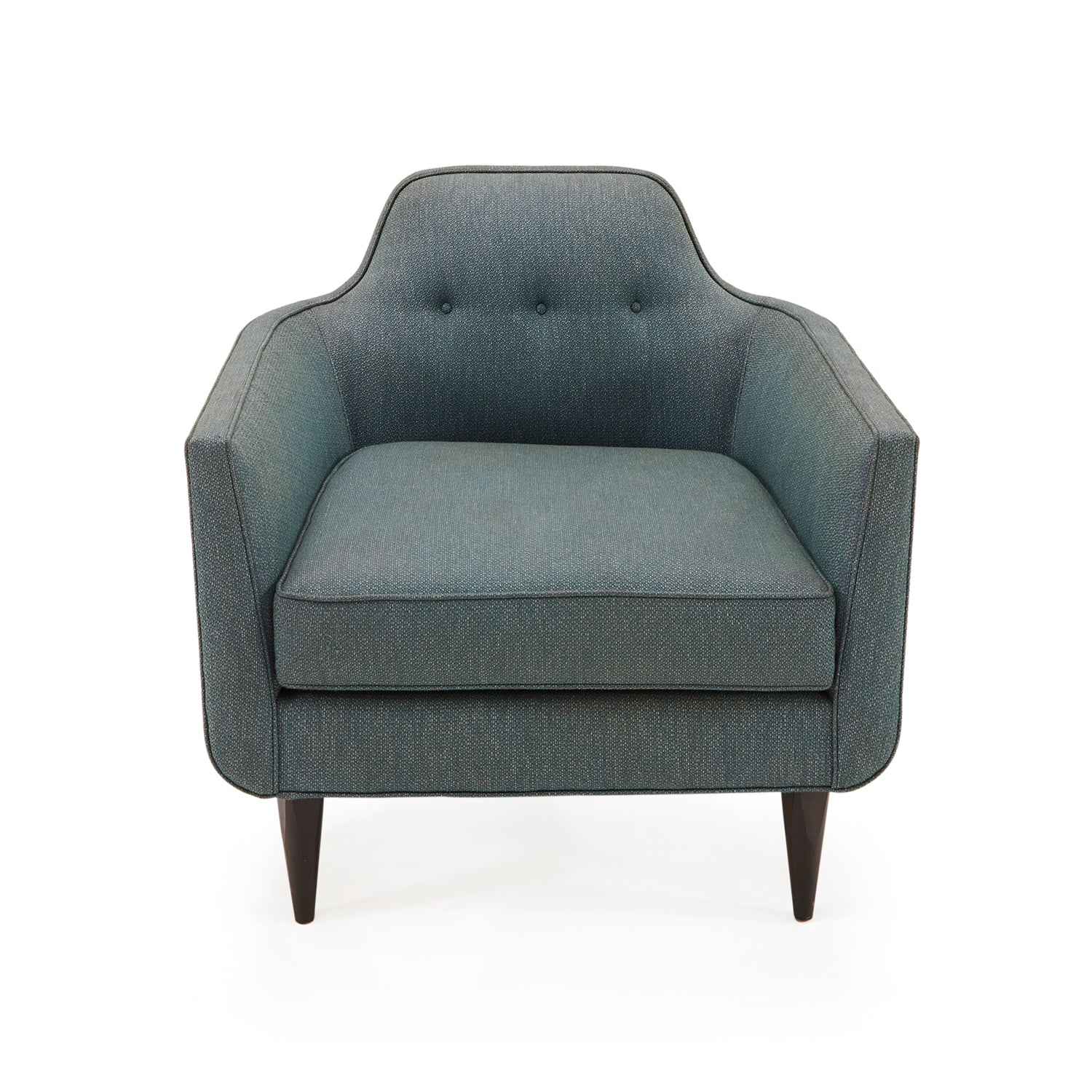 Blue Grey Gia Button Tufted Lounge Chair - Gil & Roy Props