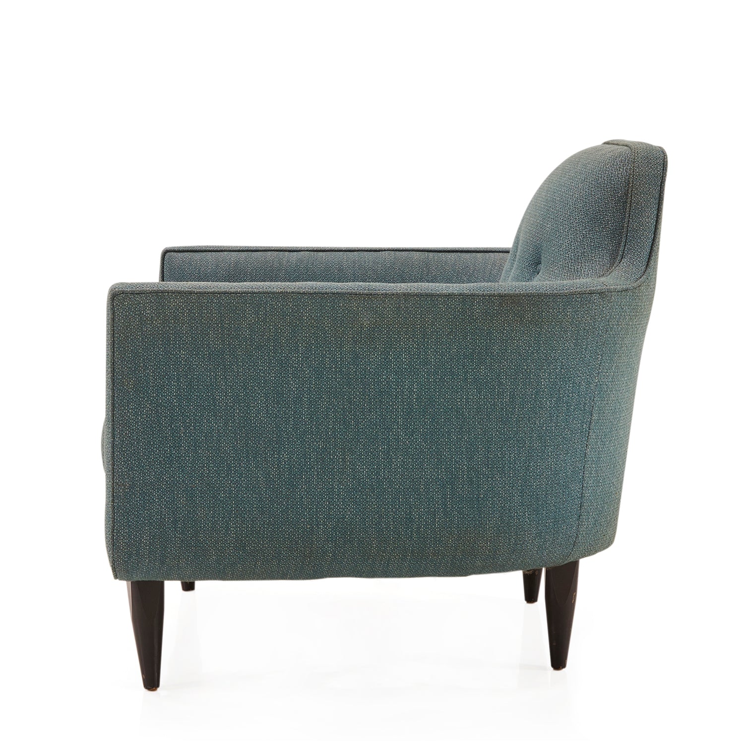 Blue Grey Gia Button Tufted Lounge Chair - Gil & Roy Props
